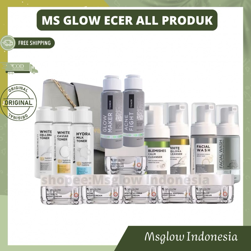 Jual MS GLOW ECER DAY CREAM / NIGHT CREAM / FACIAL WASH / TONER ...