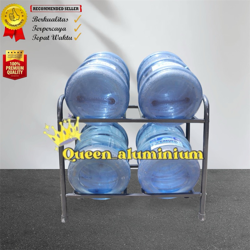 Jual Rak Galon / Tempat Galon Double Besi Kuat & Kokoh 2 Susun Hitam ...