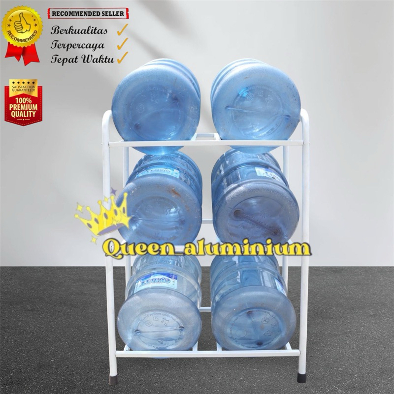 Jual Rak Galon / Tempat Galon Double Besi Kuat & Kokoh 3 Susun Putih ...