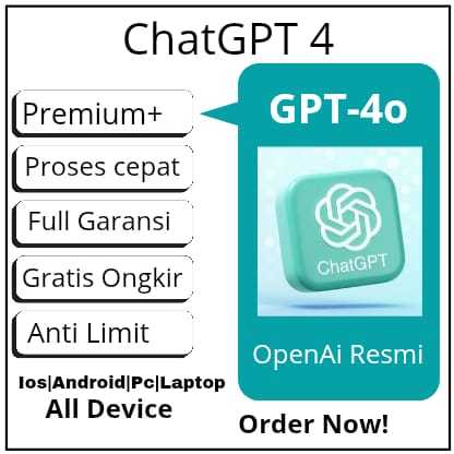 Jual chat gpt chatgpt-4 chatgpt premium plus+ chat gpt 4o cat gpt 1 bulan full garansi | Shopee ...
