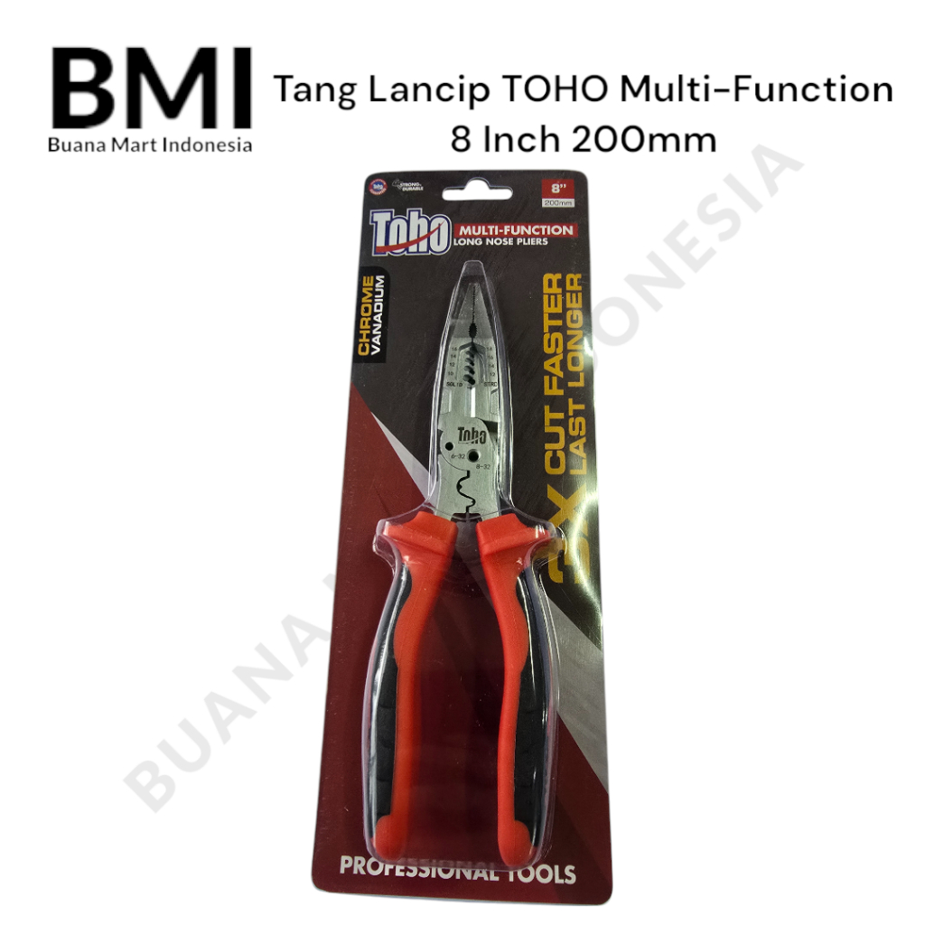 Jual Tang Lancip TOHO Multi-Function 8 Inch 200mm | Long Nose Pliers ...