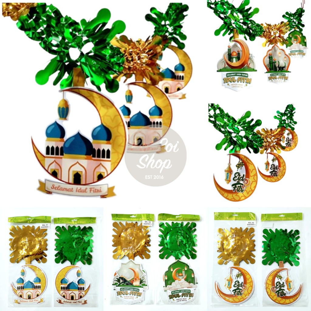 Jual Garland Tarik Idul Fitri Slinger Ramadan Dekorasi Idul Fitri Lebaran Premium Backdrop ...