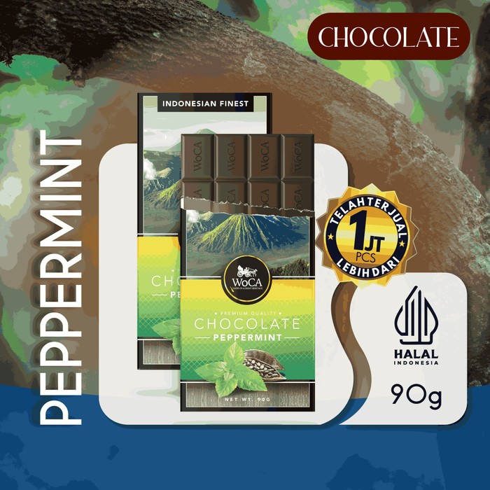 Jual WoCA Coklat Peppermint Premium Chocolate 90 gram | Shopee Indonesia