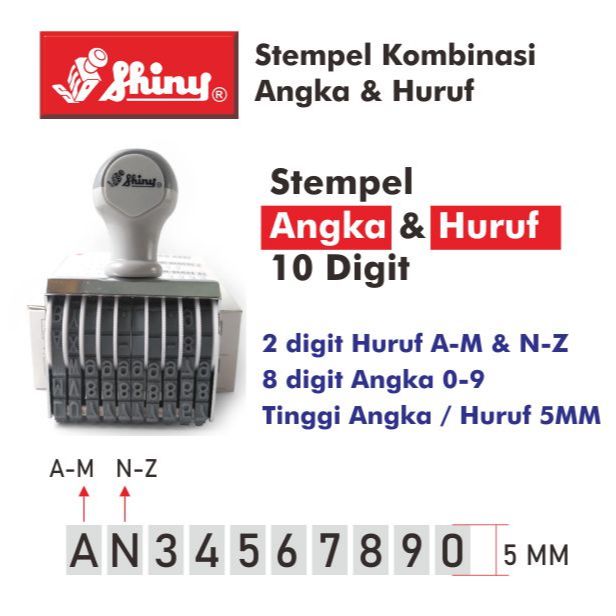 Jual Stempel Shiny Kombinasi Angka & Huruf | Shopee Indonesia