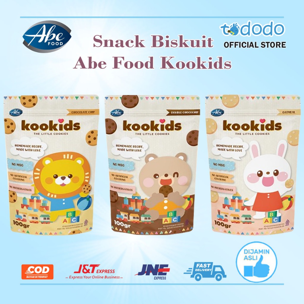 Jual Cemilan Sehat/ Cookies Anak/ Biskuit Abe Food Kookids | Shopee ...