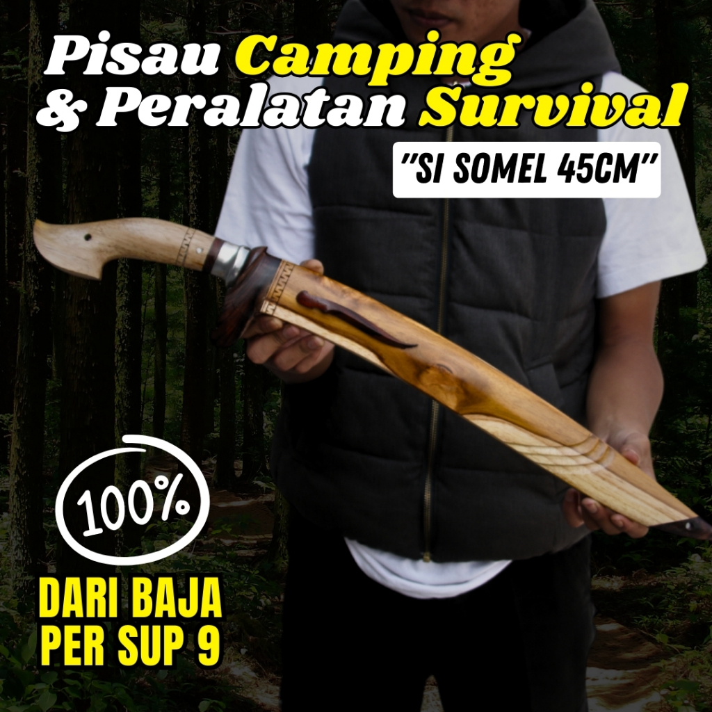 Jual GOLOK KEBUN Si Somel Panjang 45cm Bahan Baja Per ASLI | Shopee ...