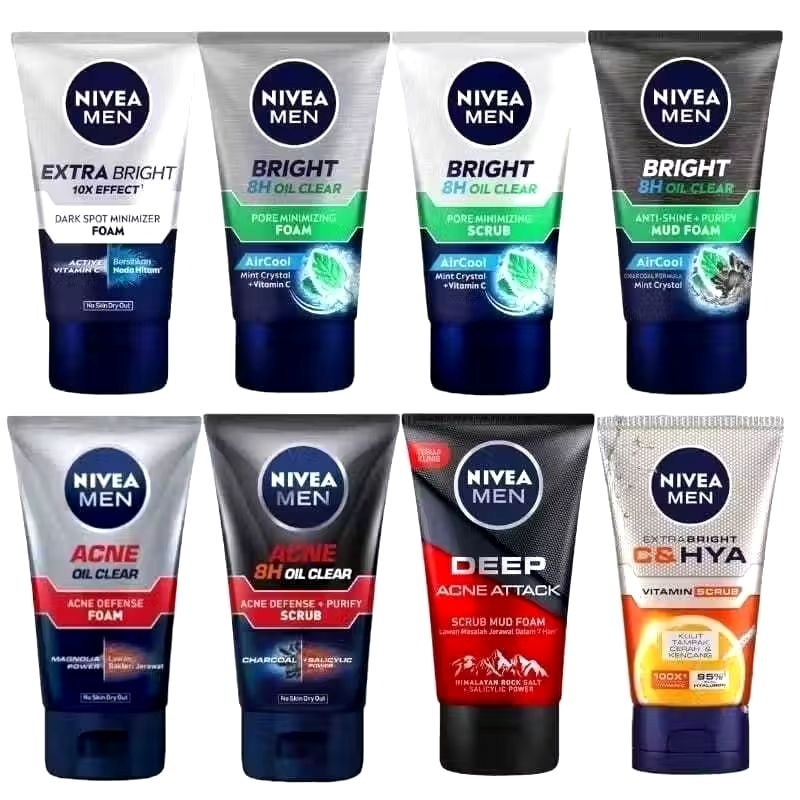 Jual NIVEA MEN FACIAL WASH 100ml Extra Bright 10x Effect Deep Acne ...
