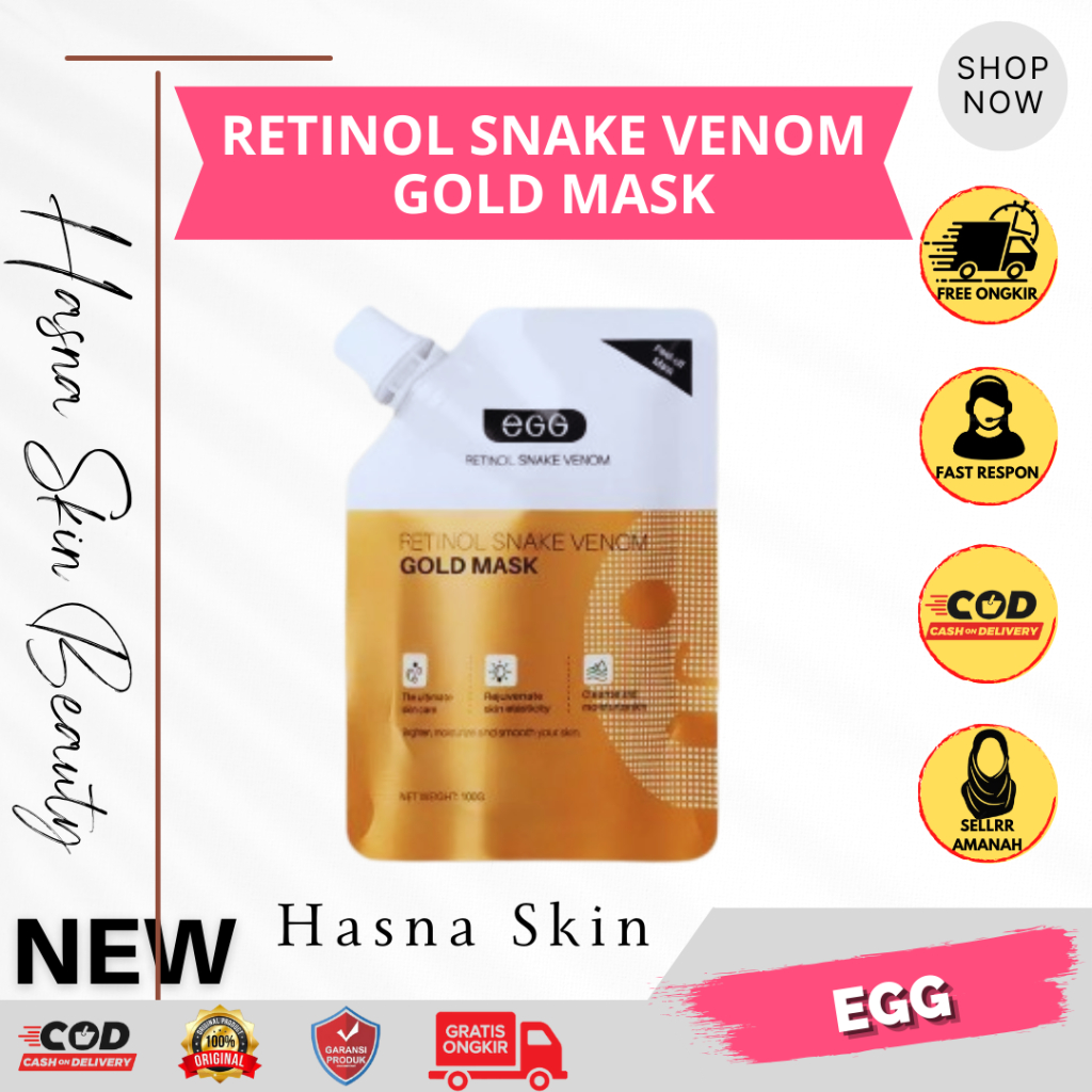 Jual EGG MASKER GOLD Retinol Anti Aging Mengencangkan Mengurangi ...
