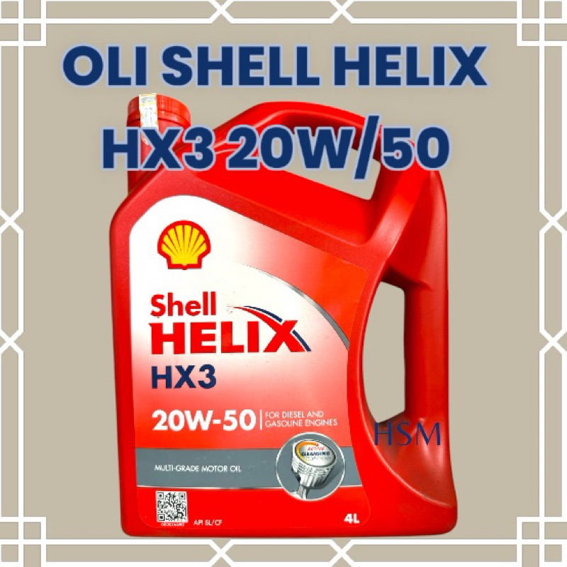 Jual ORIGINAL !! Oli Mesin Shell Helix HX3 20W/50 Kemasan Galon 4 Liter ...