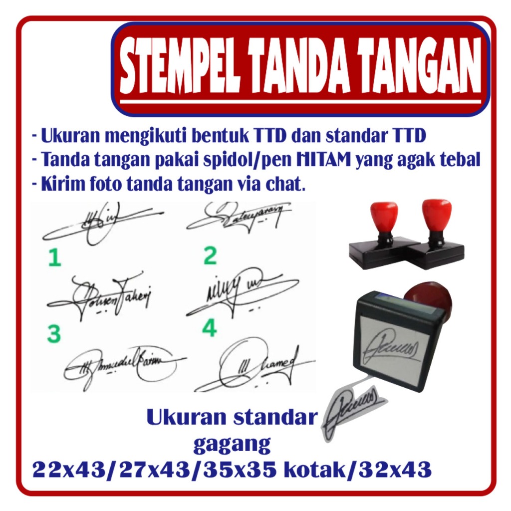 Jual stempel tanda tangan /stempel paraf / stempel ttd | Shopee Indonesia