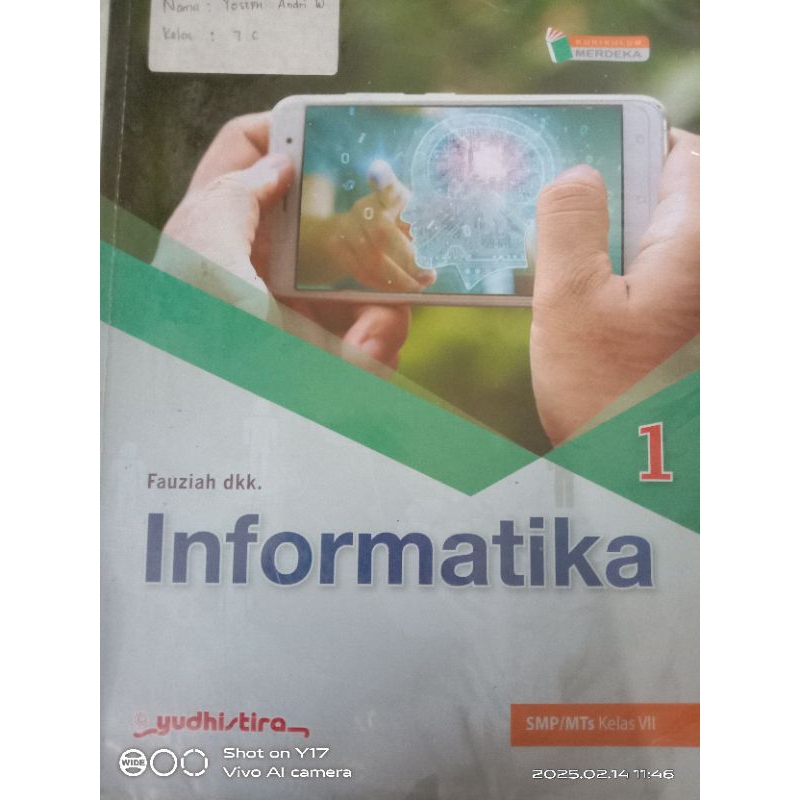 Jual buku pelajaran informatika SMP kelas 7 kurikulum merdeka | Shopee ...