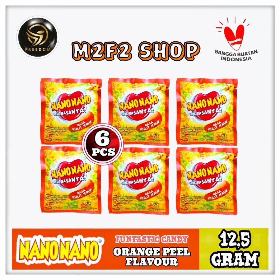 Jual Permen Nano Nano Rasa Kulit Jeruk Sachet - 12,5 gr (Kemasan 6 Pcs ...