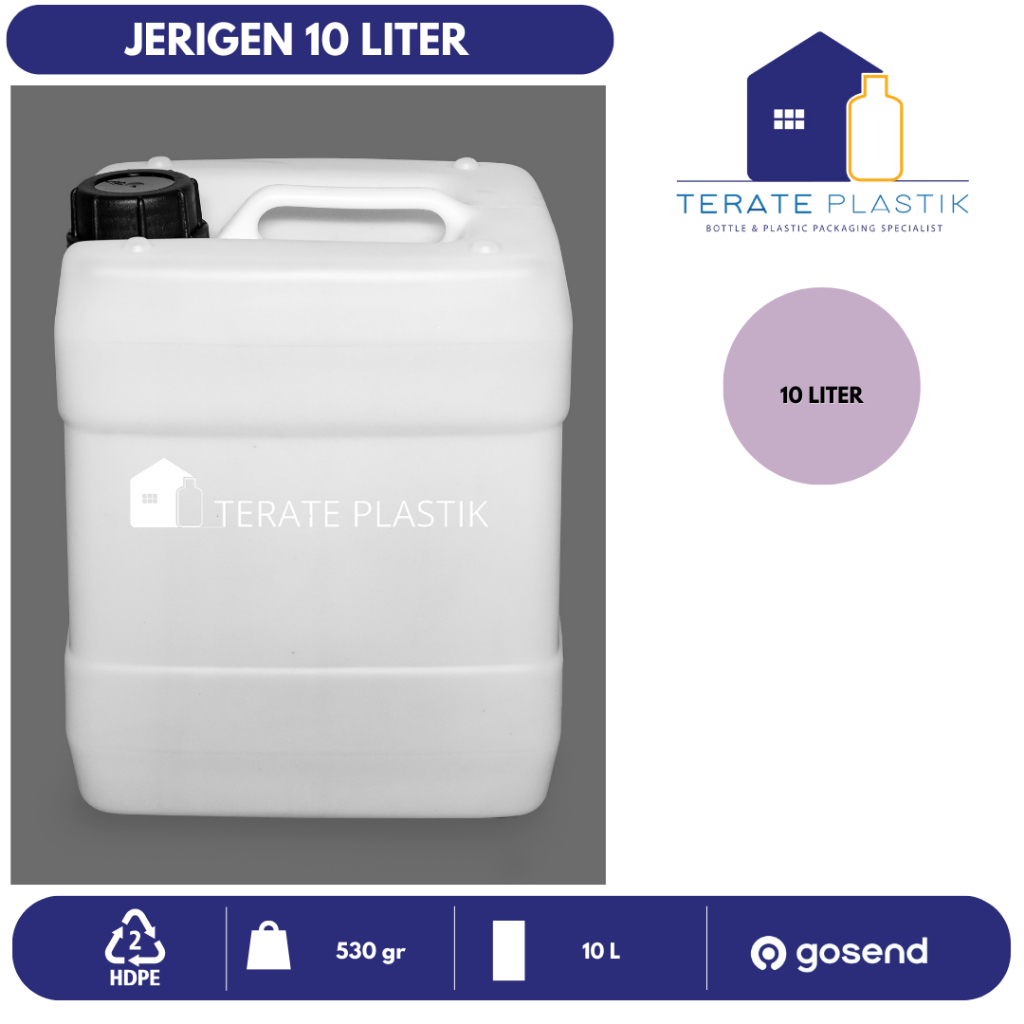 Jual Jerigen Plastik 10L | Jerigen HDPE 10 Liter | Terate Plastik Bandung | Shopee Indonesia
