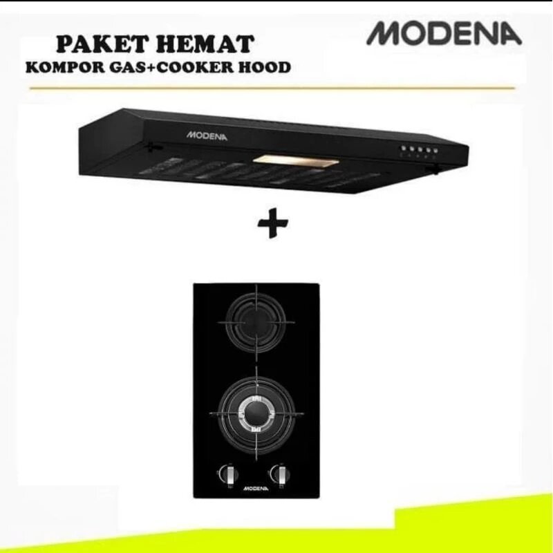 Jual PAKET KOMPOR TANAM GAS MODENA BH 0325 + COOKER HOOD MODENA PX 6001/0611 dbbk | Shopee Indonesia