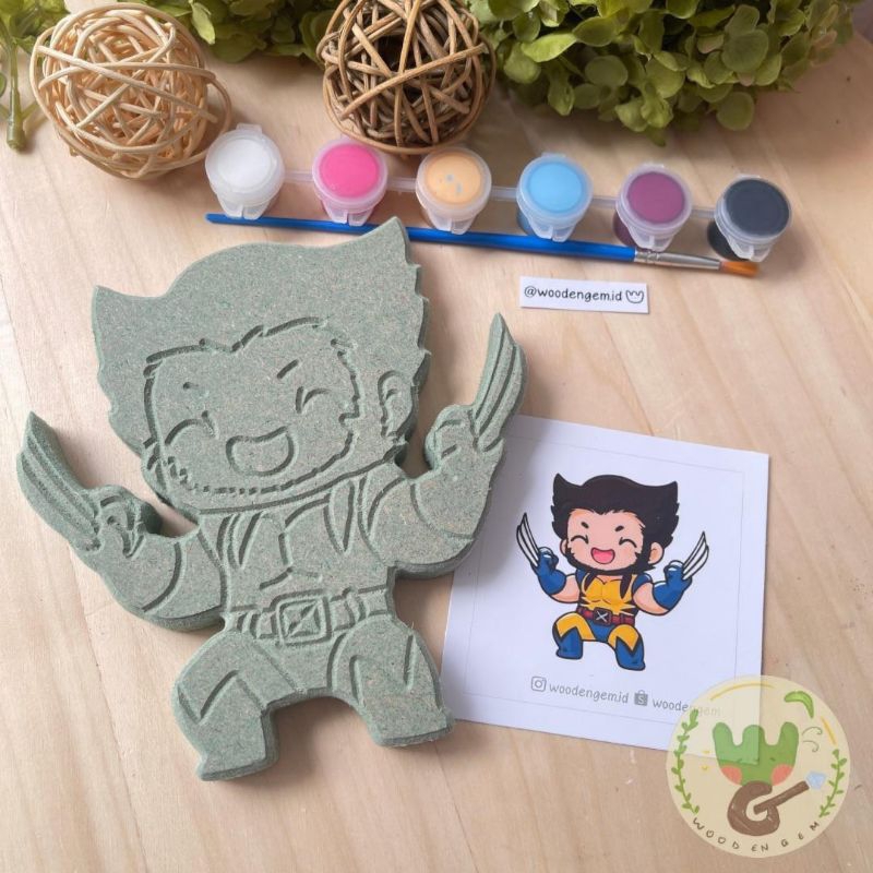 Jual DIY Wood Character Painting Kit Hampers Souvenir Anak Mewarnai ...
