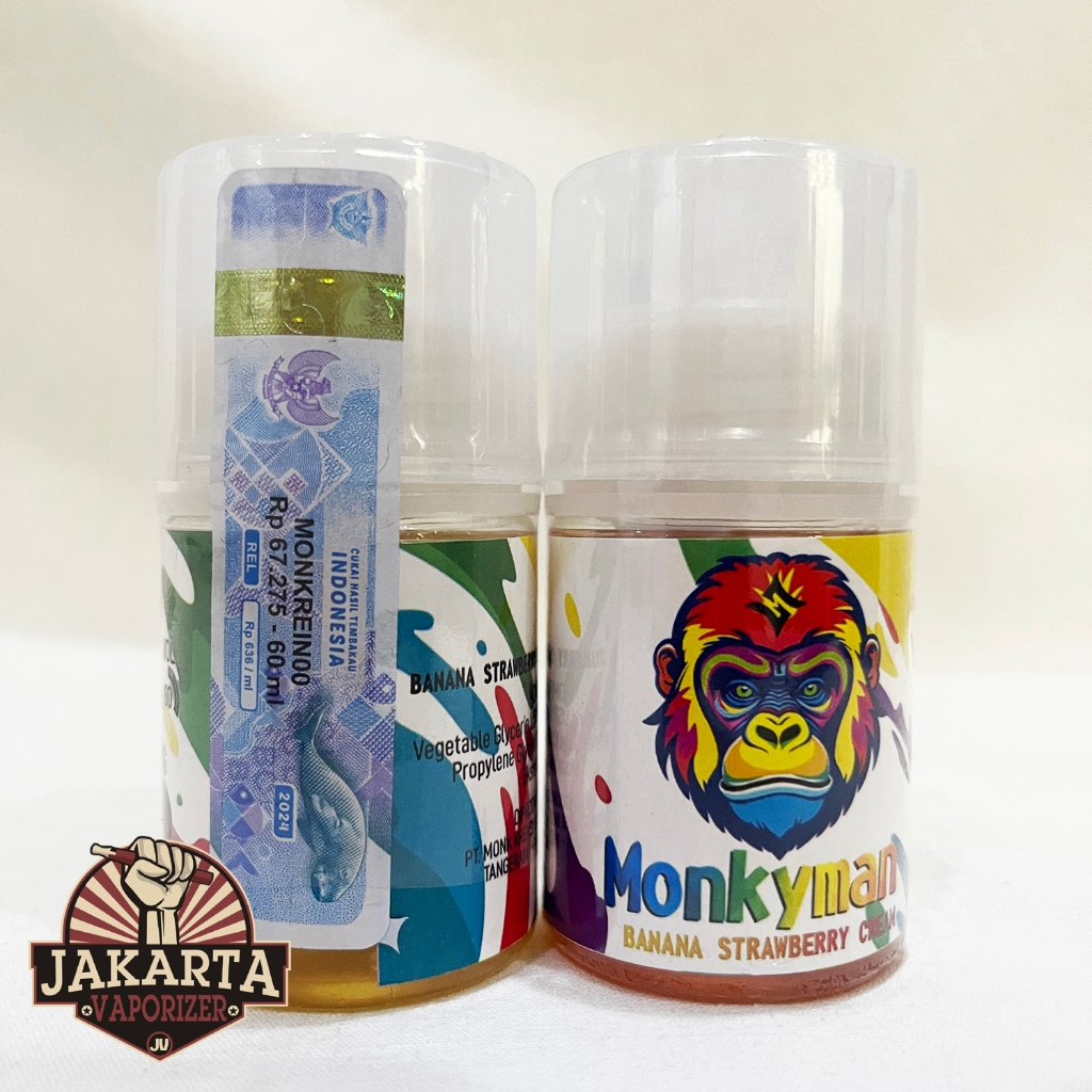 Jual MONKYMAN BANANA STRAWBERRY CREAM MONKY MAN 60ML 3MG 7MG BY MONK ...