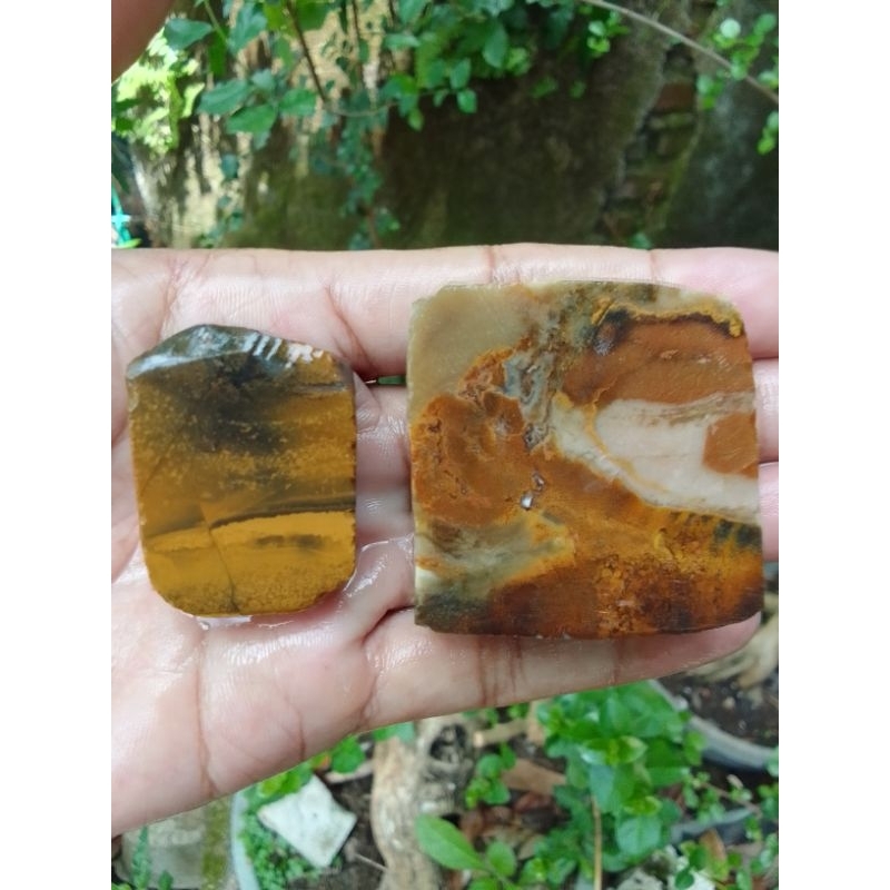 Jual bahan batu akik garut asli motif panca warna Dua pcs | Shopee ...