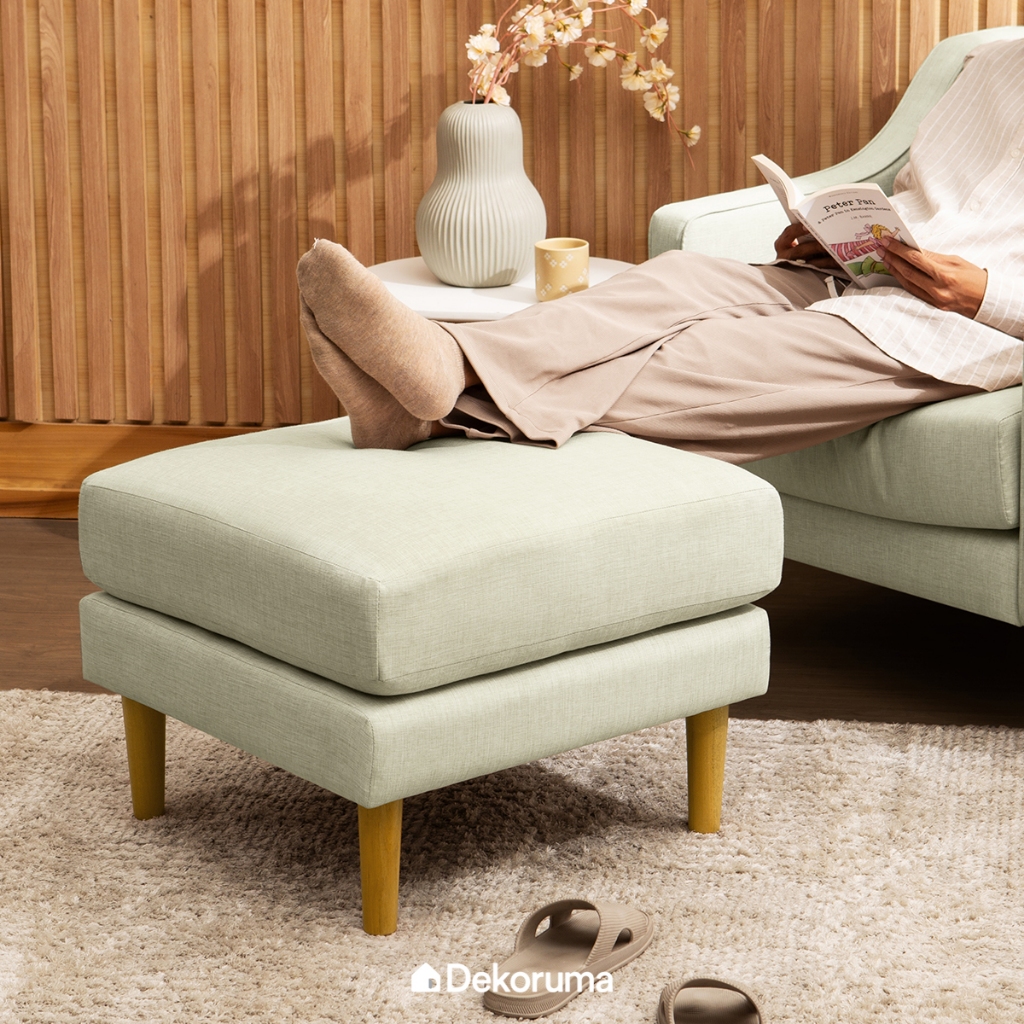 Jual Dekoruma EITO Square Stool Kain / Kursi Sofa Kotak Kain Minimalis ...