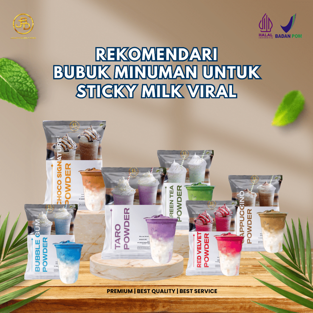 Jual [BUBUK STICKY MILK VIRAL] Bubuk Minuman Premium 1kg Aneka Rasa ...