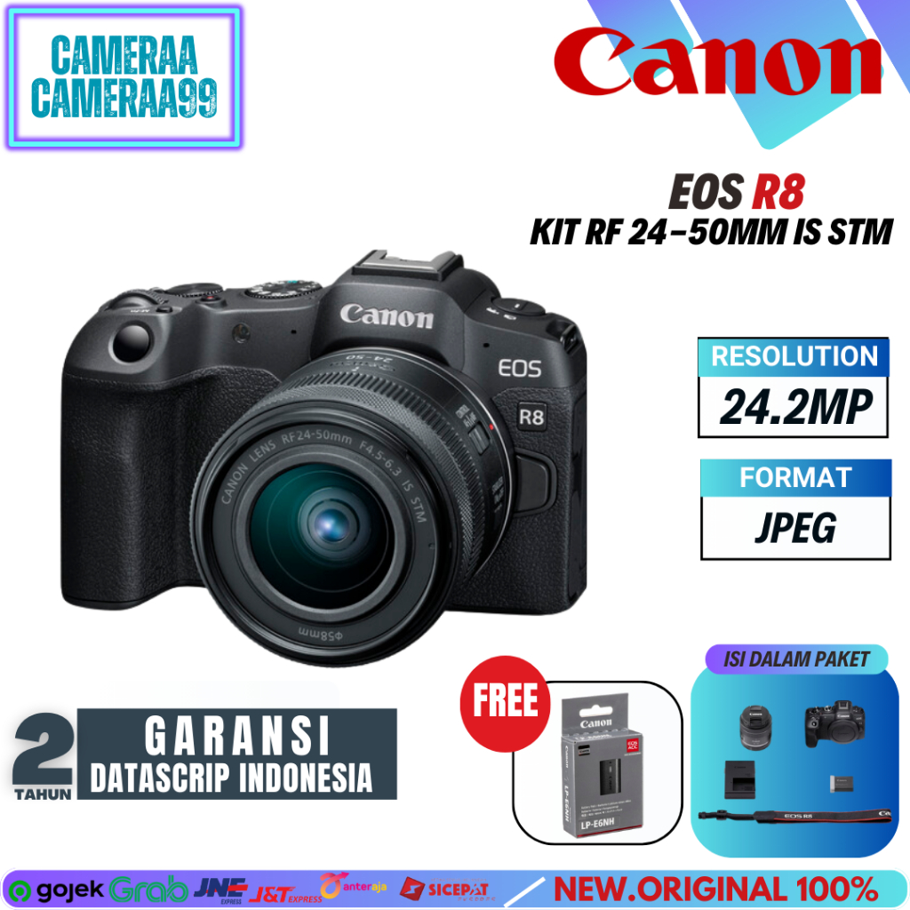 Jual Canon Eos R8 Kit RF 24-50mm IS STM Garansi Resmi | Shopee Indonesia