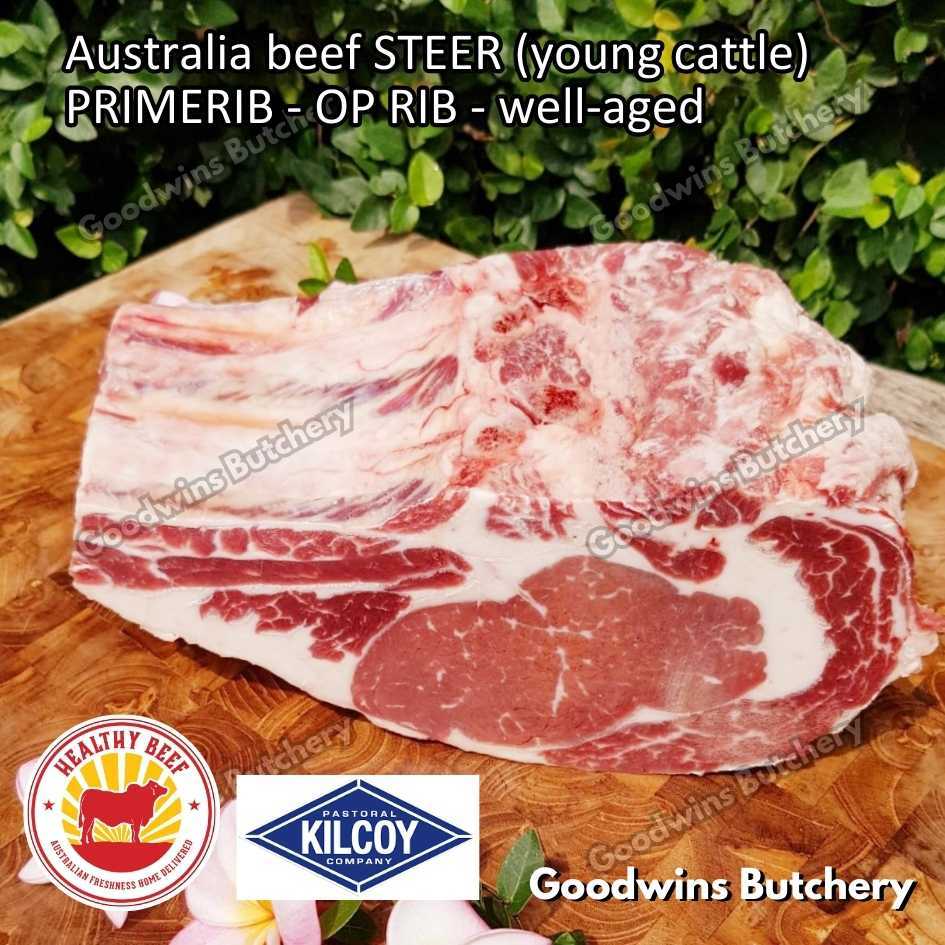 Jual Beef PRIMERIB OP RIB (Oven Prepared) Australia beef STEER (young ...