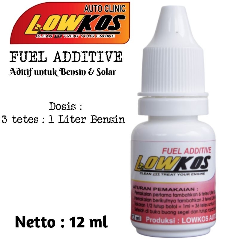 Jual LOWKOS Fuel Additive 12ml Penghemat BBM Motor dan Mobil mesin ...