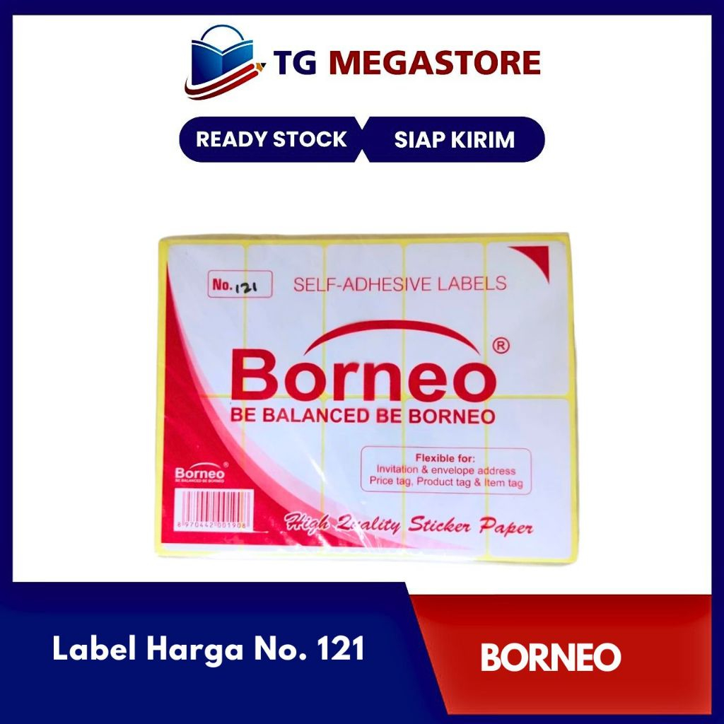 Jual Label Harga Merk BORNEO No.121 | Shopee Indonesia