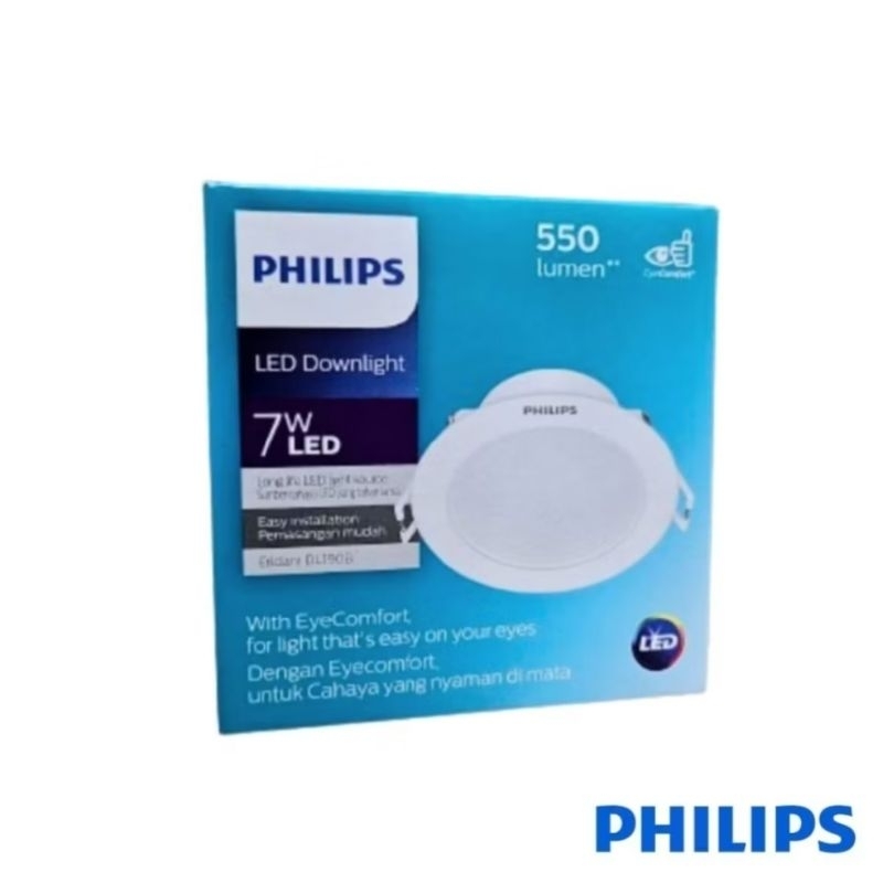 Jual Lampu Led Downlight Philips Eridani 7w putih | Shopee Indonesia