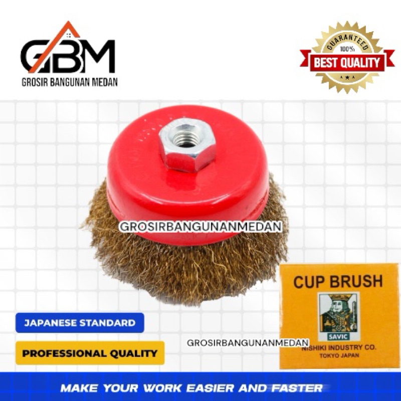 Jual Brush Kawat Mangkok Kuning King 3 Inch | Shopee Indonesia