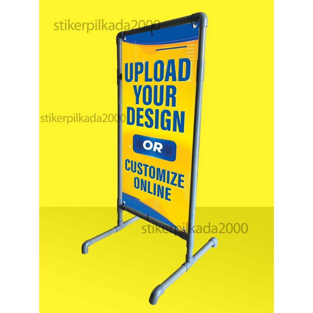 Jual STANDING BANNER PARALON PVC UNTUK IKLAN SEMUA GAMBAR CUSTOM DI ...