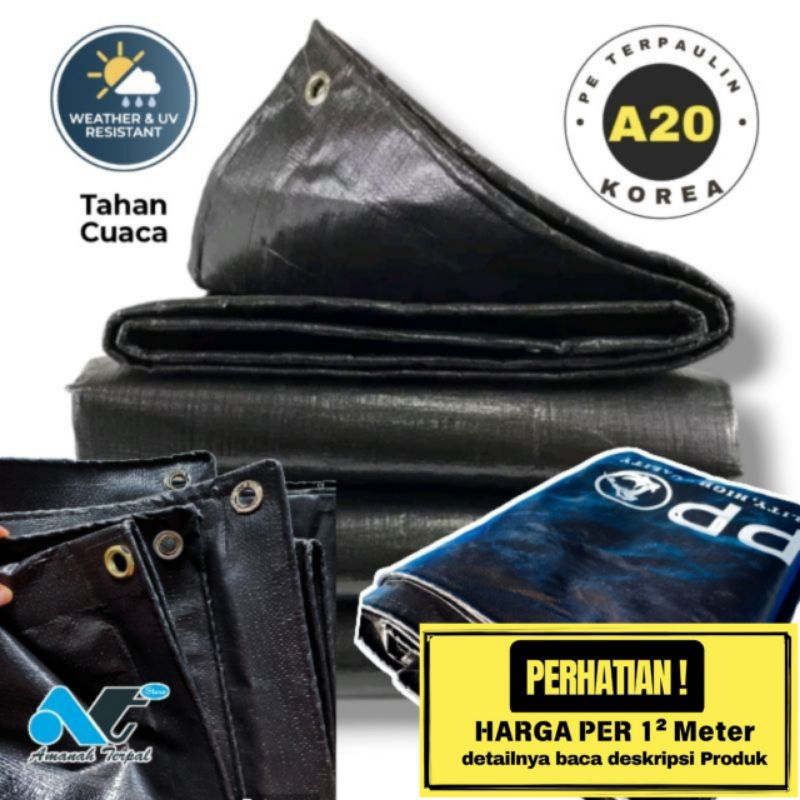 Jual CUSTOM Terpal impor korea A20 hitam ori ukuran Bebas bisa ukuran ...
