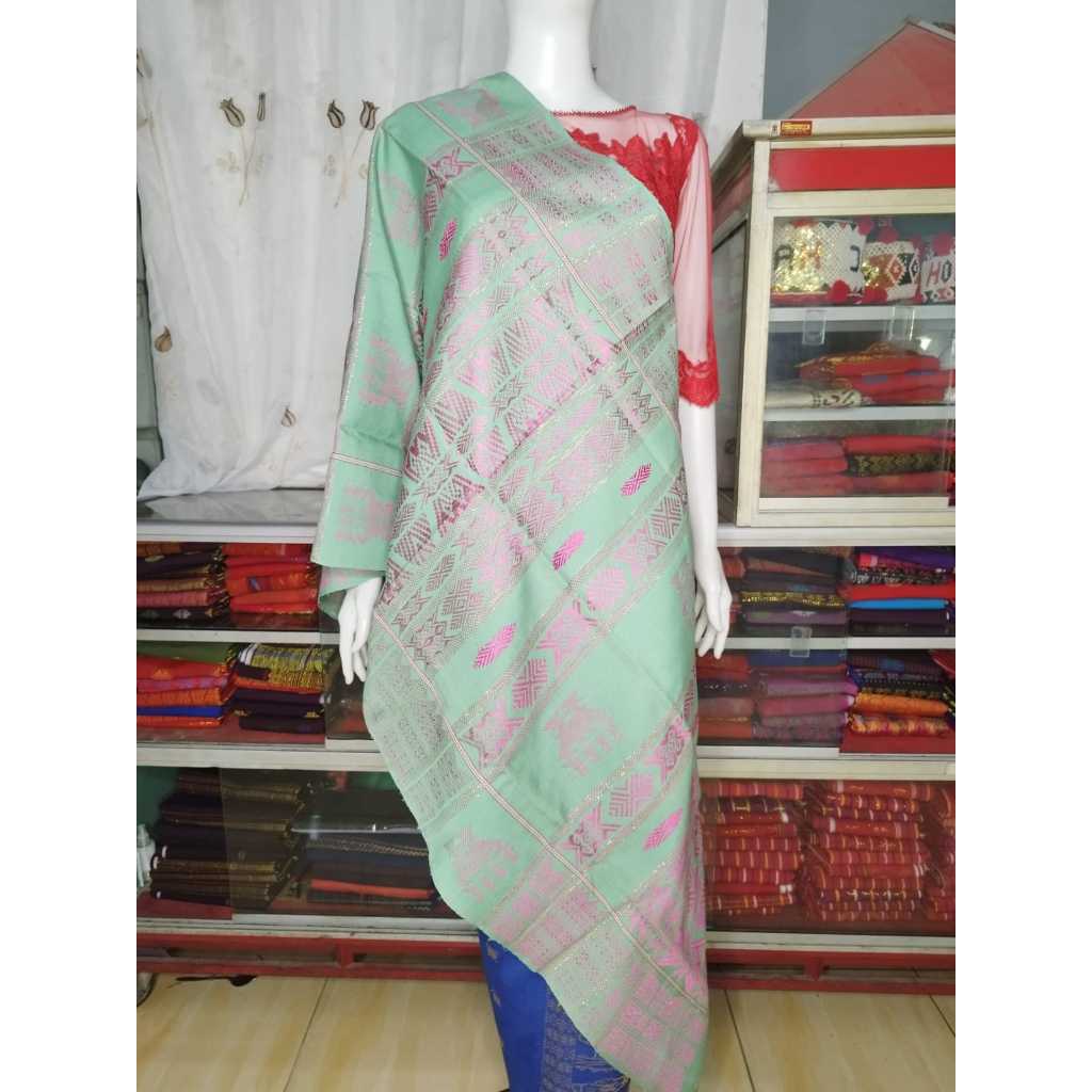 Jual UIS NIPES WARNA DASAR HIJAU MINT DENGAN MOTIF RUMAH ADAT | Shopee ...