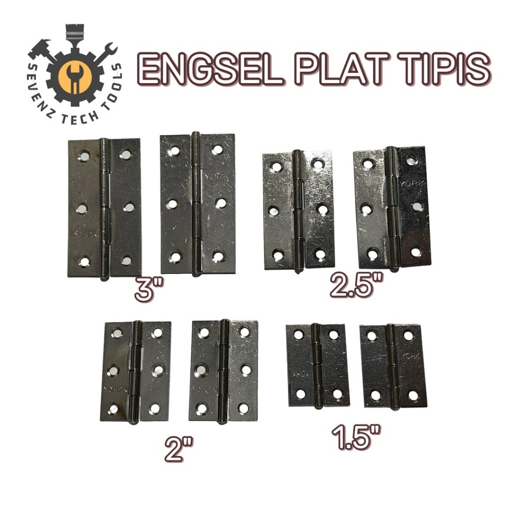 Jual MURAH!! ENGSEL PLAT TIPIS 1.5" 2" 2.5" 3" ENGSEL TIPIS PINTU ...