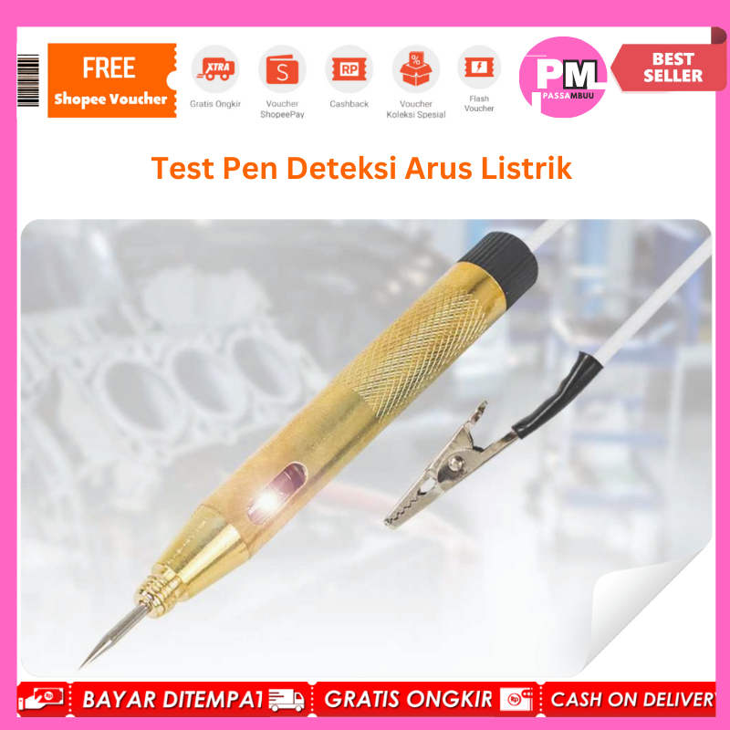 Jual Test Pen Deteksi Arus Listrik Car Voltage Tester / Test pen ...
