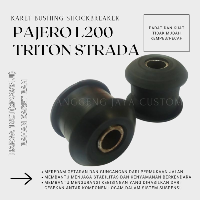 Jual Karet Bushing Shockbreaker Depan Pajero L200 Strada Triton Bahan ...