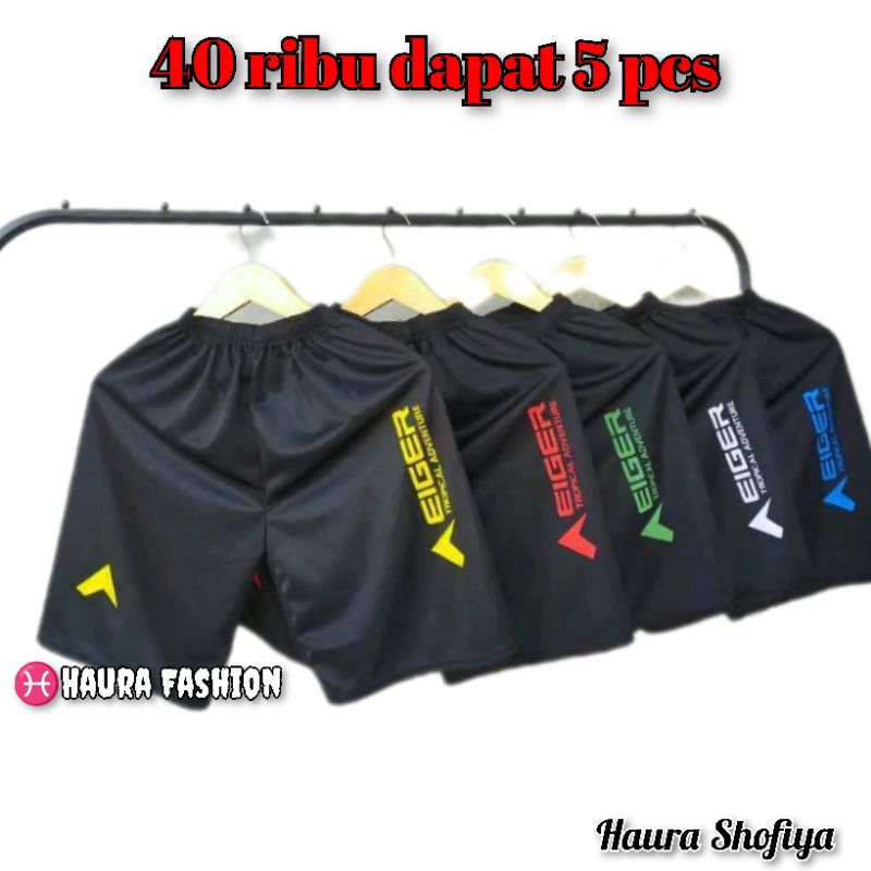 Jual Paket 5 pcs 40 ribu Celana Boxer Unisex Sport Pria Wanita Celana ...