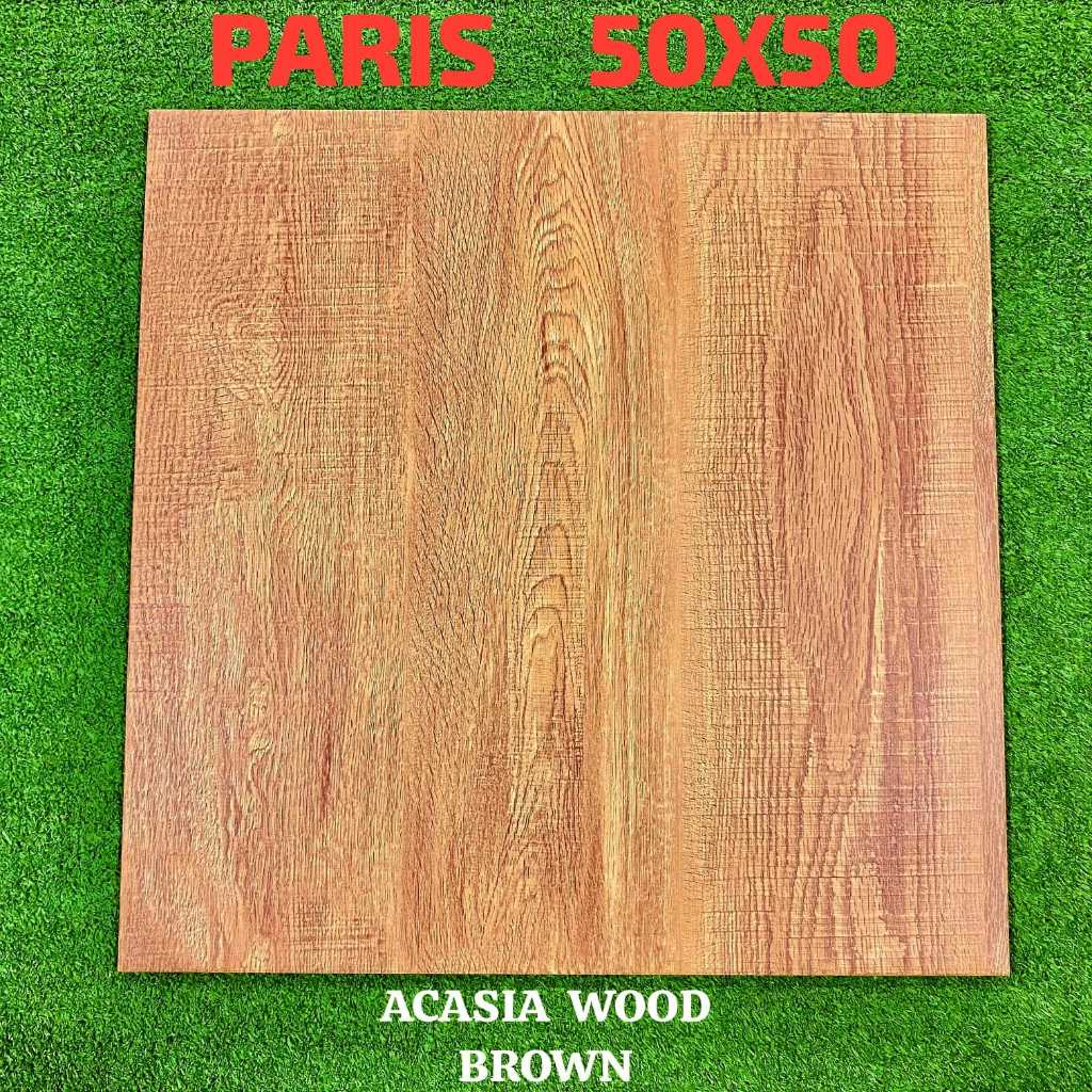 Jual Keramik Acasia Wood Brown 50x50 - Kesat PMG | Shopee Indonesia