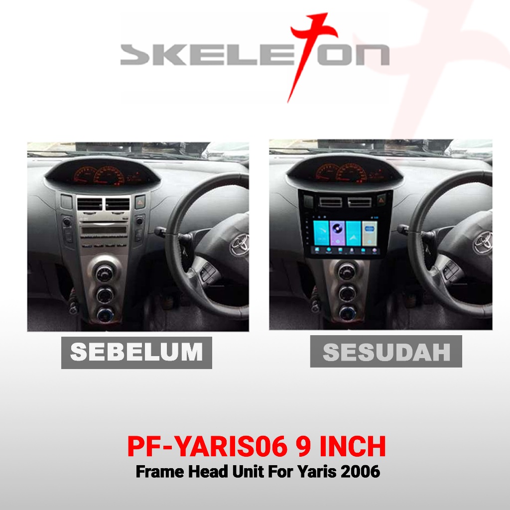 Jual Skeleton Frame Head Unit Android Dan MP5 For Toyota Yaris | Shopee ...