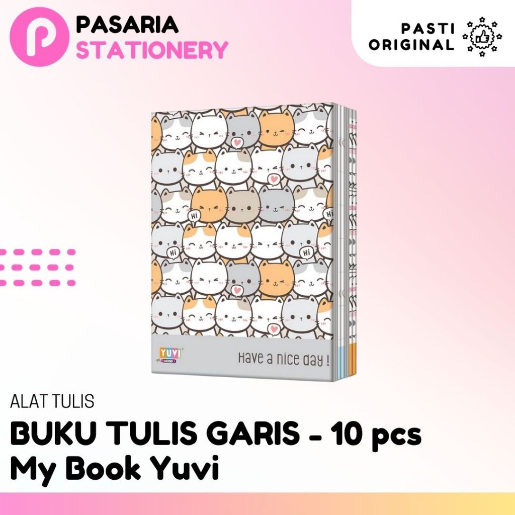 Jual Buku Tulis Garis Buku Sekolah My Book Yuvi Cute 16x20,8cm 38 ...