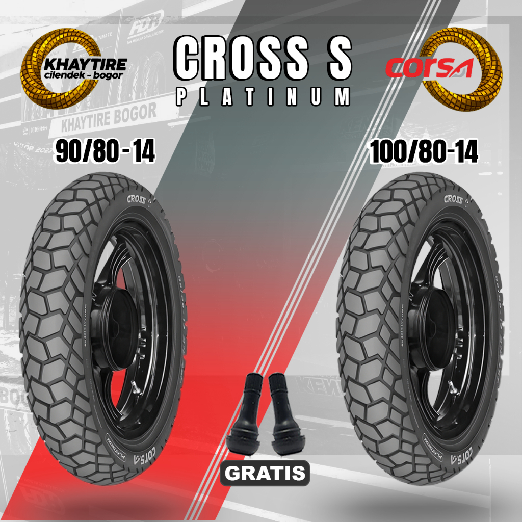 Jual Sepasang Ban Motor Matic CORSA CROSS S PLATINUM 90/80 & 100/80 ...