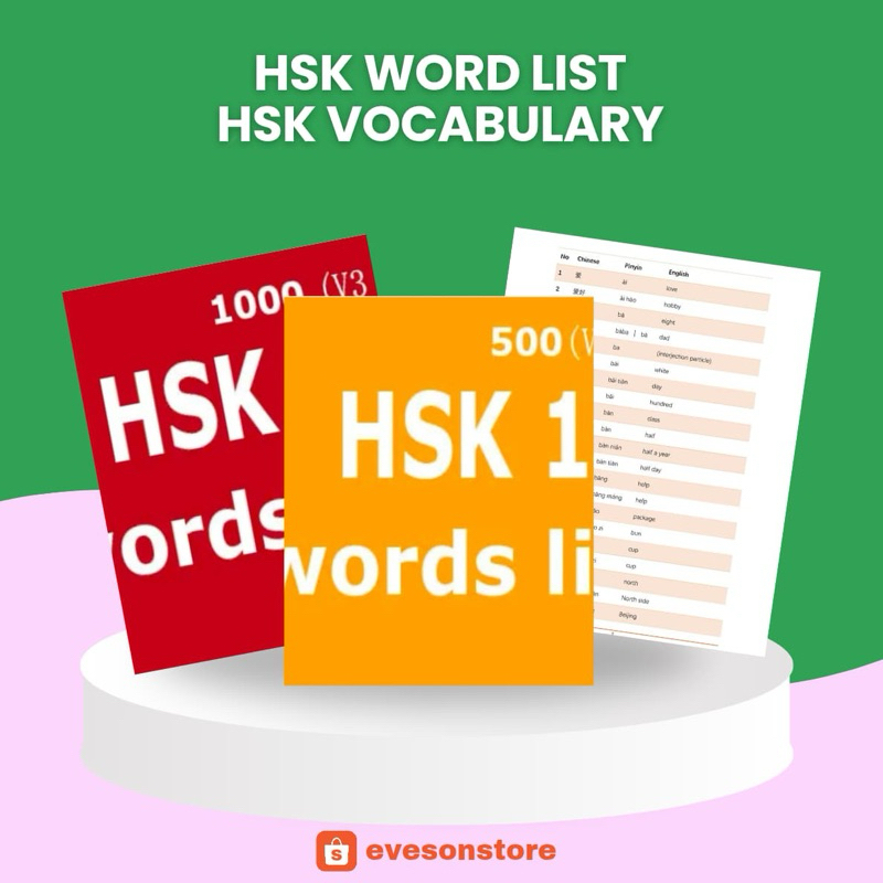 Jual HSK WordList HSK Vocabulary HSK 1 2 3 4 5 6 | Shopee Indonesia