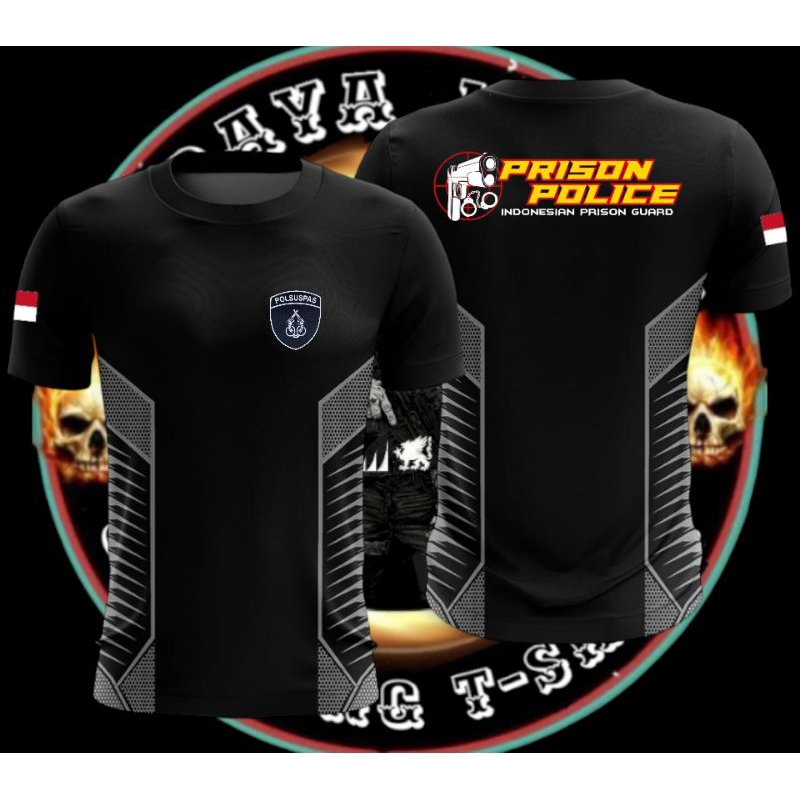 Jual Kaos Jersey Sablon Prison police / kaos atasan pria prison police ...