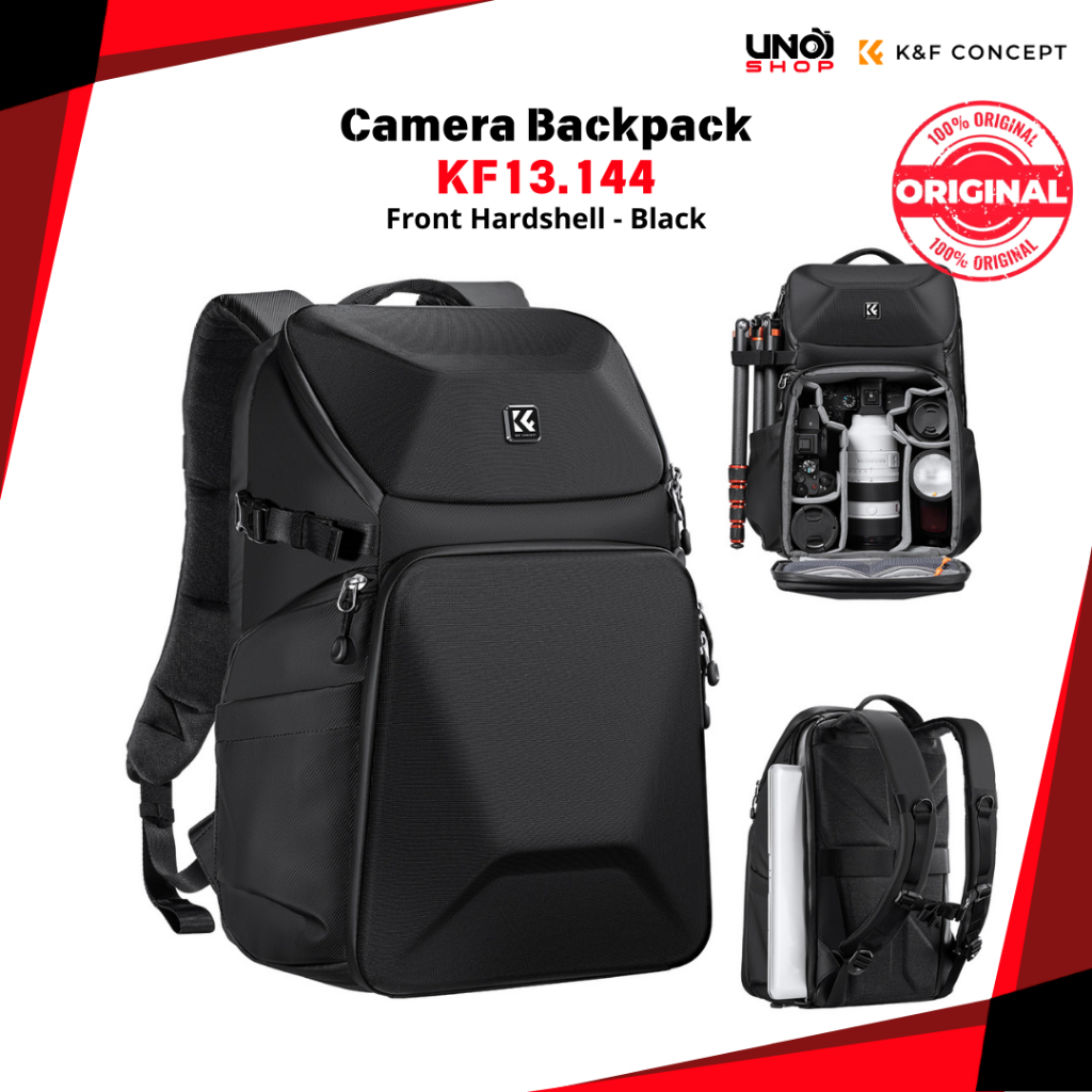 Jual K&F Concept Camera Backpack 20L Waterproof Tas Kamera HardShell Black | Shopee Indonesia