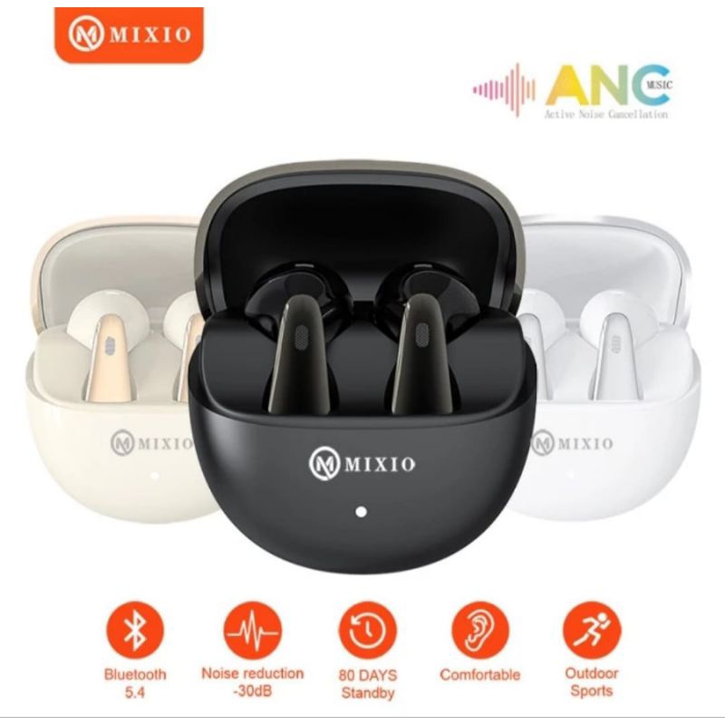 Jual MIXIO X32 Smart 6 mics Hybrid ANC + ENC AI Dual wireless earbuds ...