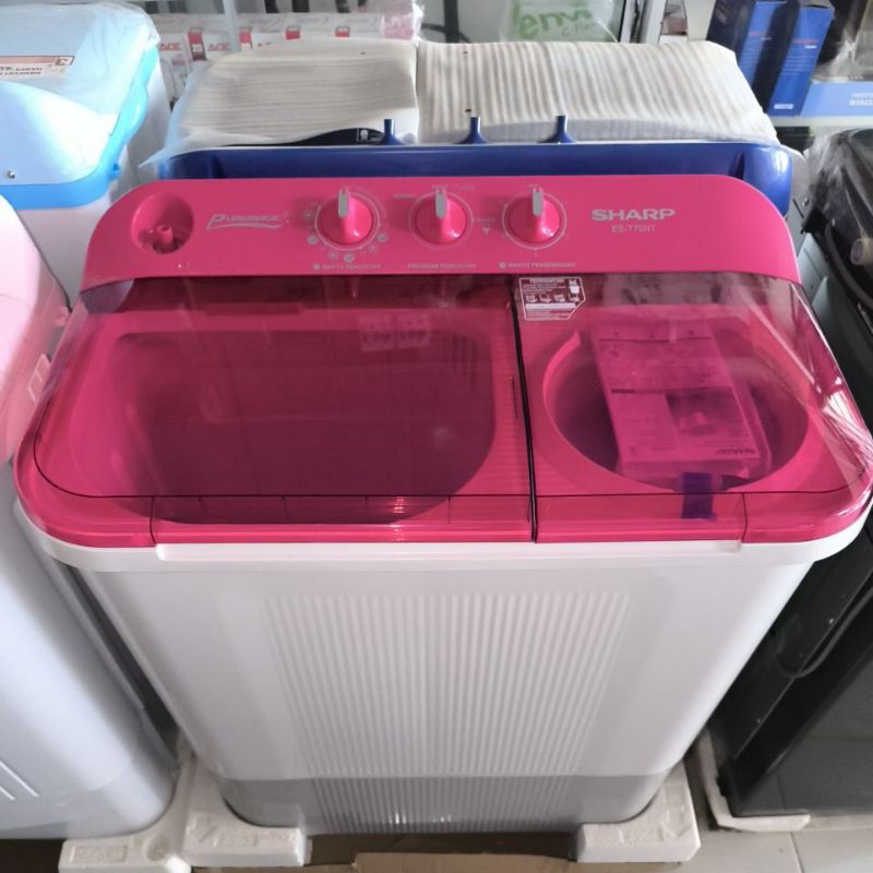 Jual Mesin Cuci 2 Tabung Sharp 7 Kg Twin Tub ES-T75NT | Shopee Indonesia