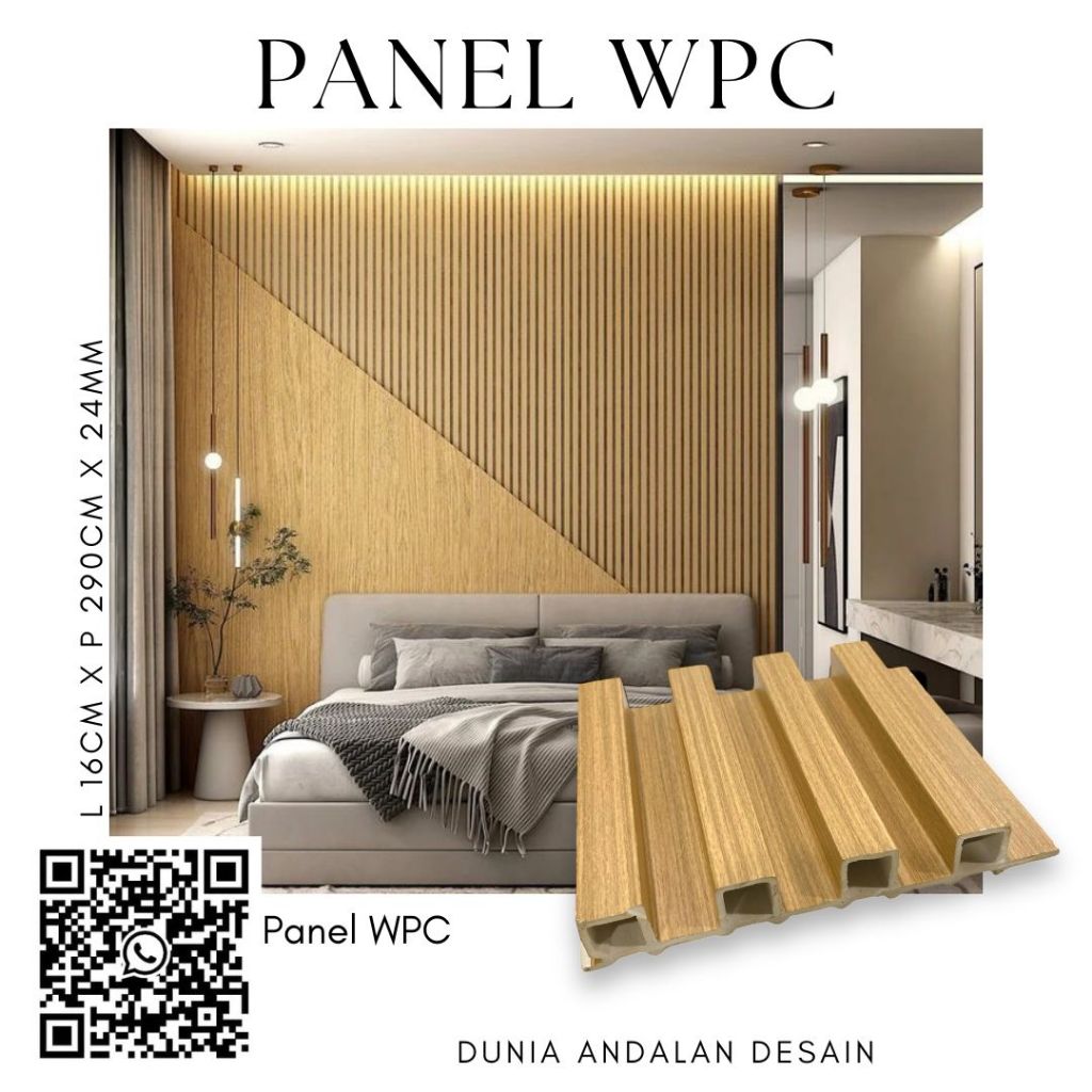 Jual Panel Kisi Kisi Panel WPC Anti Rayap Motif Kayu Natural Panjang ...