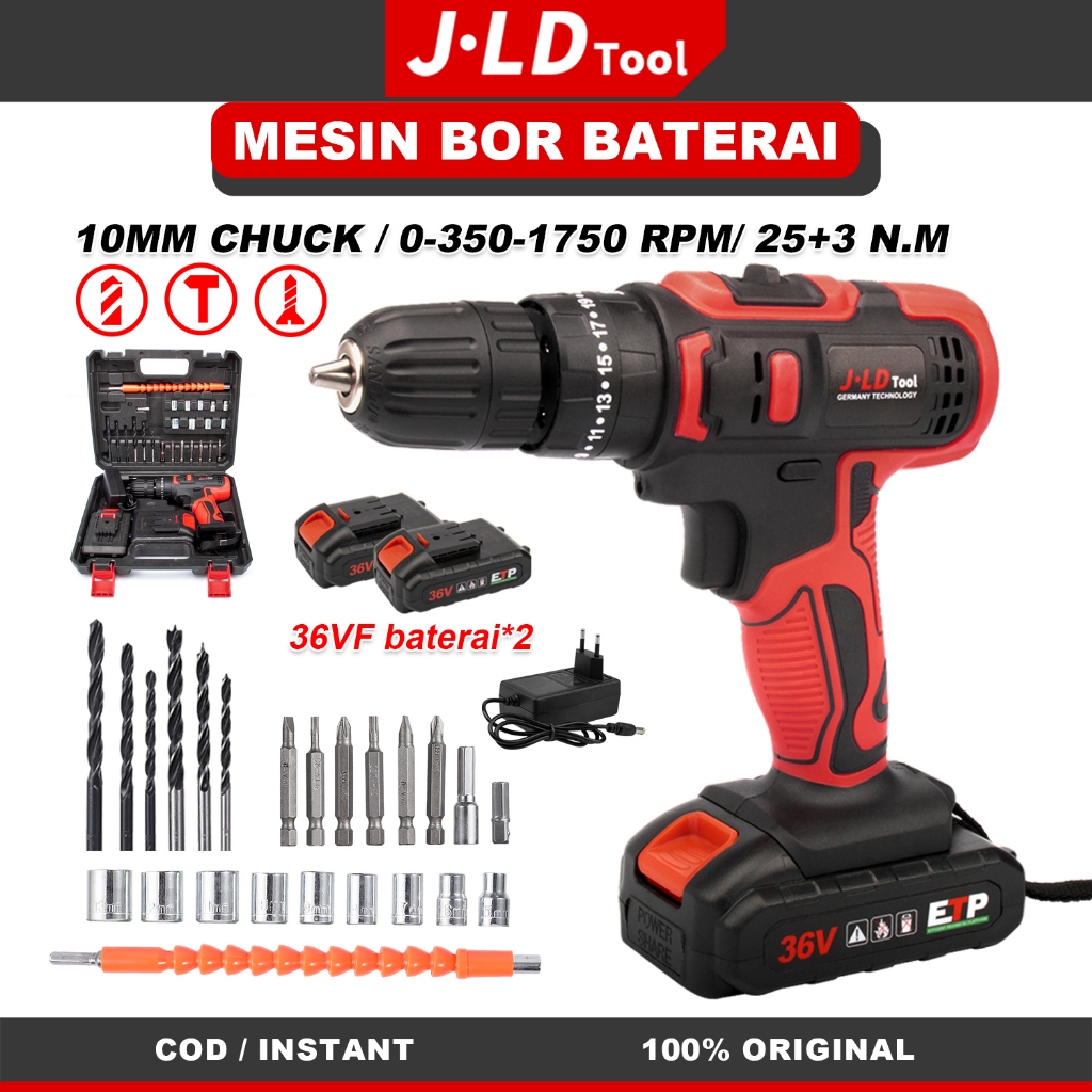 Jual JLD 36VF Mesin Bor Impact Baterai Mesin Bor Cordless Bor Cas ...