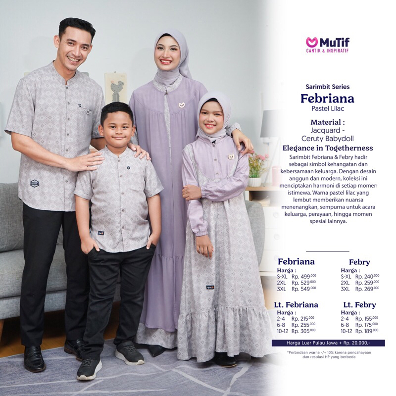 Jual Febriana Sarimbit Mutif Series by Mutif || Sarimbit Lebaran 2025 ...