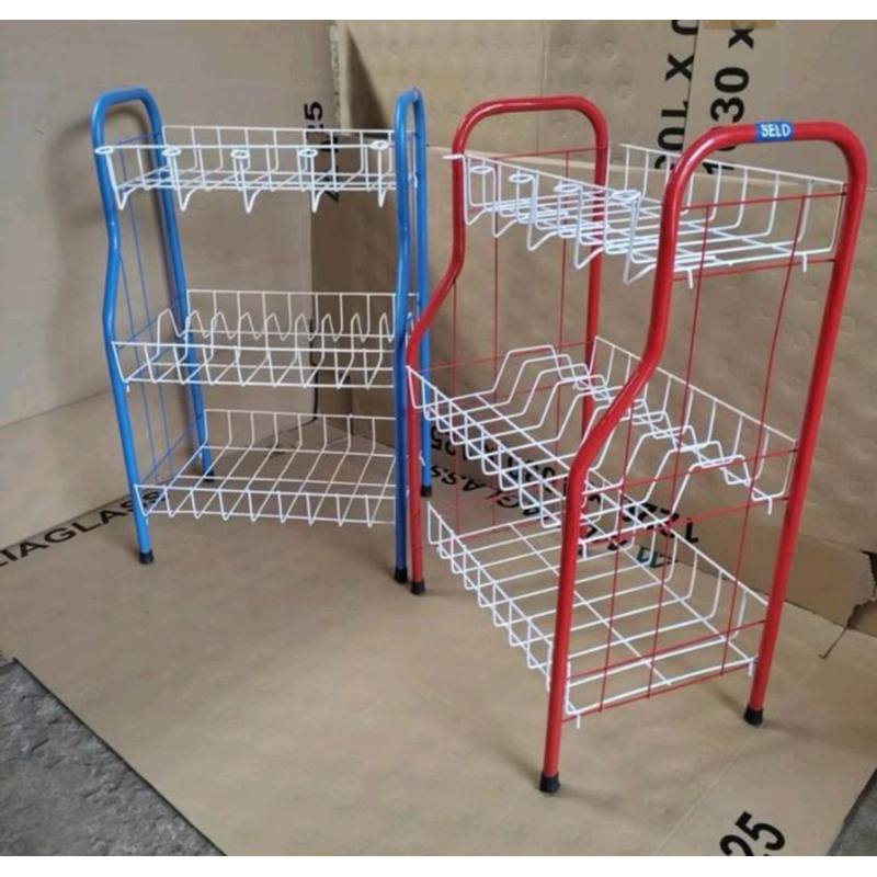 Jual RAK PIRING SUSUN 3 DAN 4 BAHAN BESI KOKOH | Shopee Indonesia