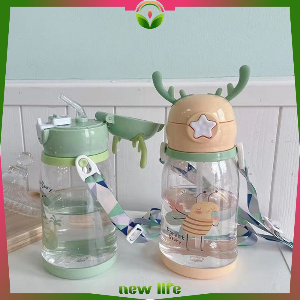 Jual Botol Minum Anak 610ML dengan Sedotan BPA FREE / Botol Air Minum Model Tanduk Rusa Lucu ...
